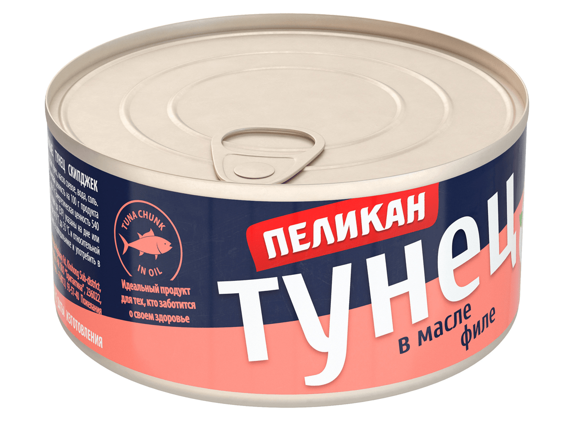 Тунец филе в масле 185 г ж/б (ключ) Chotiwat Manufacturing, Пеликан ...